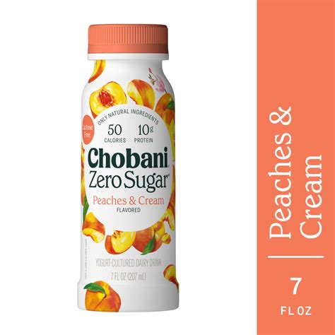 Chobani® Zero Sugar Peaches And Cream Greek Yogurt Drink 7 Fl Oz Smith