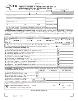 New York State Ct 5 Form Blank Fillable Template Fill Out Print