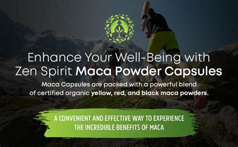 Zen Spirit Maca Root Capsules Gelatinized Yellow Red