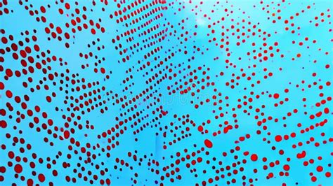 Abstract Red And Blue Dot Pop Art Pattern Design Background Concept Of