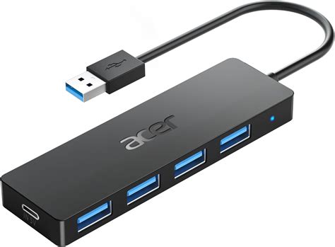 Acer Usb Hub 4 Ports Multiple Usb 3 0 Hub Usba Splitter For Laptop With Type C