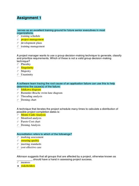 Assignment 1 Pdf Project Management Risk
