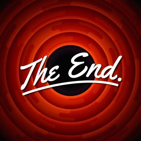Eps 10 Vector Illustration Of The End Frame Of An Old Movie Vintage