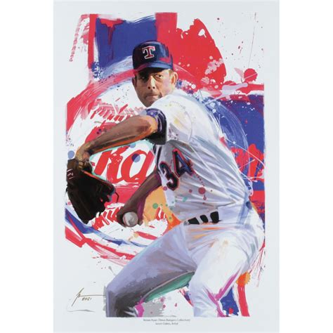 Jason Oakes Nolan Ryan Signed Rangers Collection 13 X 19
