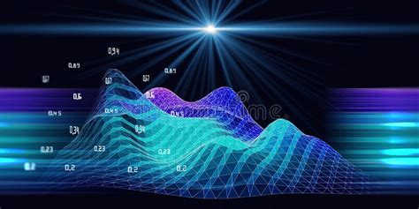 Abstract Background With Wireframe Wavy Algorithm Analyze Data With