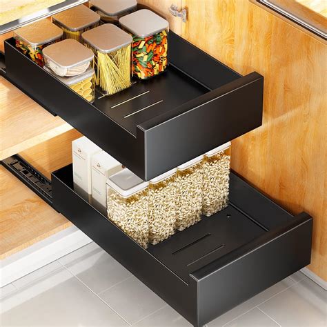 Pull Out Cabinet Organizer Fixed With Adhesive Nano Film
