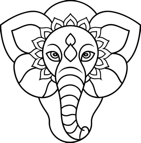Elephant Head Mandala Vector Art Icons And Graphics For Free Download