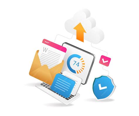 Premium Vector Flat Isometric 3d Illustration Cloud Server Data