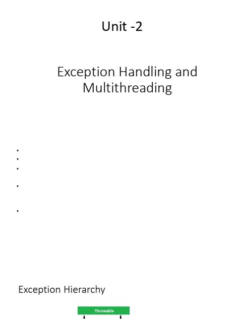 Java Exception Handling And Multithreading Pdf Thread Computing