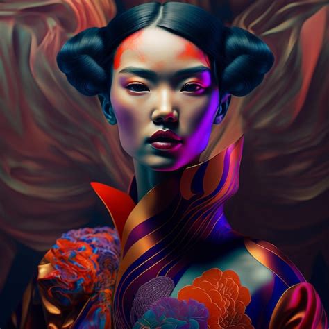 Premium Ai Image Generative Ai Surreal Abstract Art Fashion Portrait