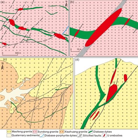 A Geological Map Of The Xianshi Uranium Deposit Modified From Deng