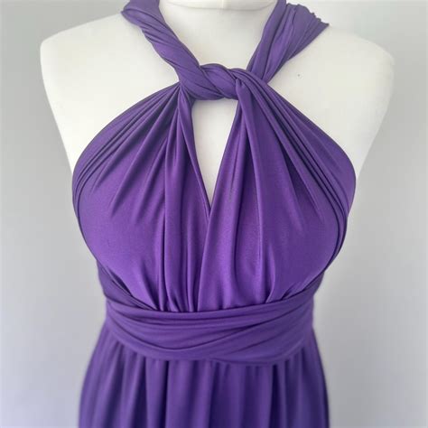 Purple Maid Honor Dress Etsy Uk