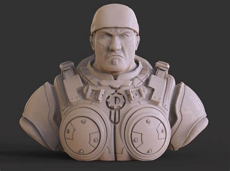 Marcus Fenix Bust 3d Model By Annwilde88