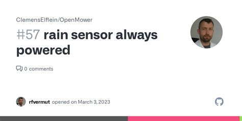 Rain Sensor Always Powered · Issue 57 · Clemenselfleinopenmower · Github