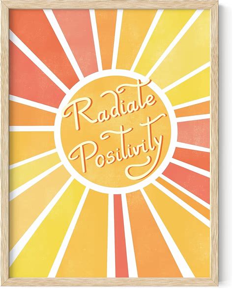 Radiate Positivity Poster By Haus And Hues Inspirational Wall Art