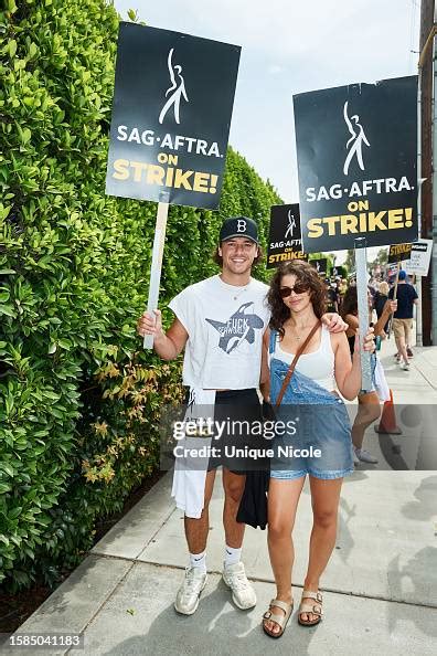 Belmont Cameli And Girlfriend Fallon Smythe Join The Picket Line At