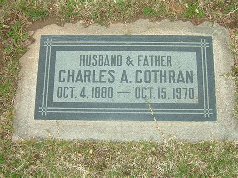 Charles Arthur “charley” Cothran 1880 1970 Mémorial Find A Grave