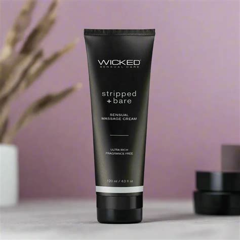 Wicked Sensual Moisturizing Massage Cream Stripped Bare Unscented