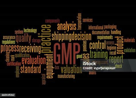 Gmp Good Manufacturing Practice Word Cloud Concept 3 Stock Illustration