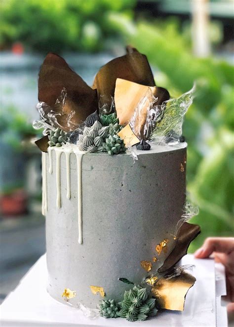 These One Tier Wedding Cakes Are Legit Works Of Art Concrete Cake