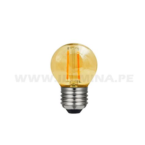 Foco Led Filamento G45 4w E27 Ambar Ilumina I Lumina