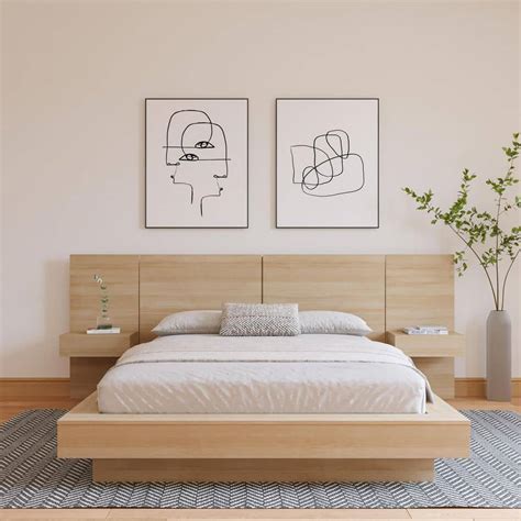 Nexera Napa 4 Piece Natural Blonde Oak Wood Composite King Size