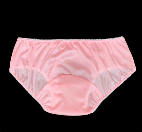 Pink Nylon Tricot Brief Panties With Large Mushroom Double Gusset Etsy