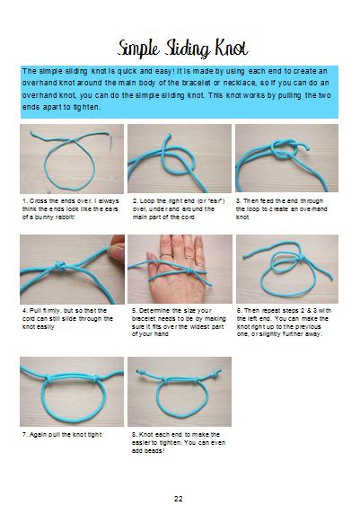 Adjustable Sliding Knot Bracelet Diy