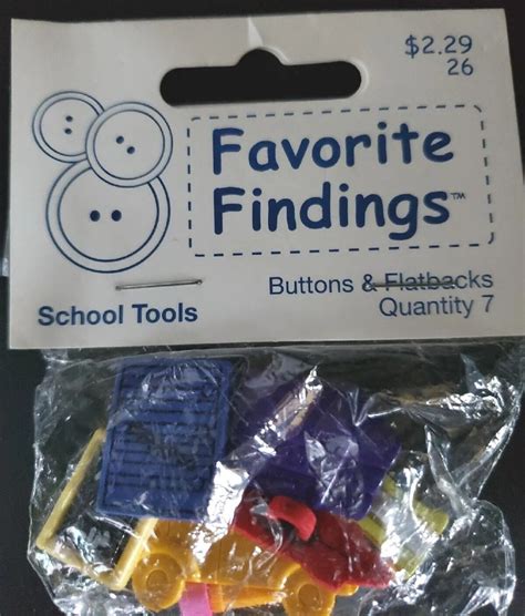 Favorite Findings School Tools Buttons And Flatbacks Ebay