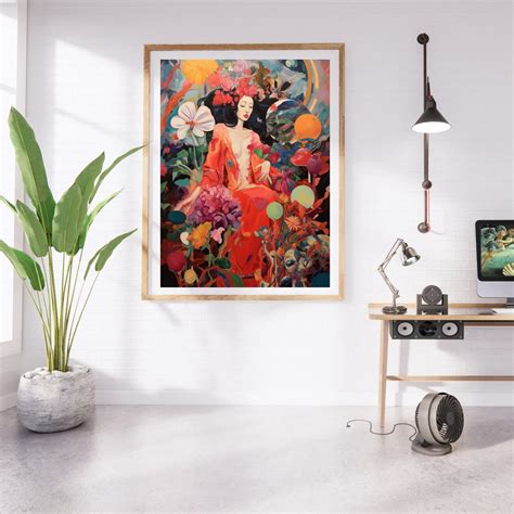 Nude Woman Floral Art Print Erotic Botanical Illustration Etsy