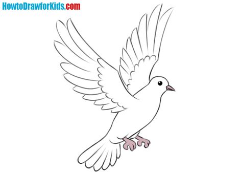 How To Draw A Peace Dove Easy