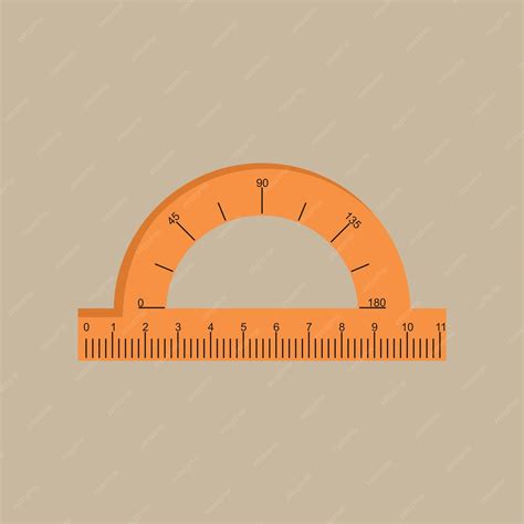 Premium Vector Protractor Angle Meter Vector Illustration