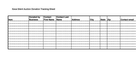 Free Printable Donation Tracker Templates [excel Pdf Word]