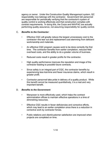 Usace Construction Quality Management Manual Pdf