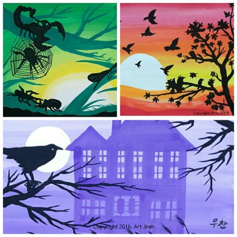 명도와 채도 색상과 그라데이션 기법으로 멋진 역광효과의 풍경화 표현 네이버 블로그