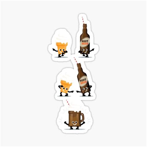 Character Fusion Root Beer Float Sticker By Sevenhundred Redbubble