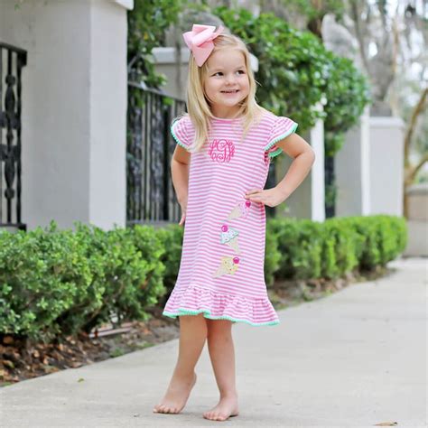 Ice Cream Cone Pink Stripe Milly Dress Milly Dress Pink Stripes Pink