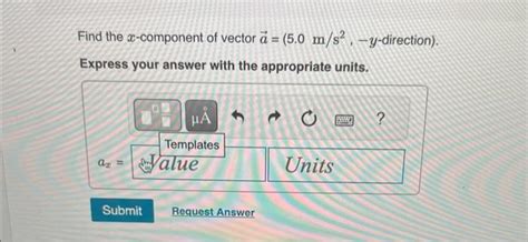 Solved Find The X Component Of Vector V M S Above Chegg