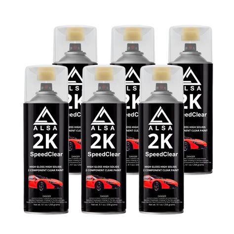 Genuine Alsa 2k Speed Clear Coat 2k Clear Can Pack Of 6 Acrylic Urethane China
