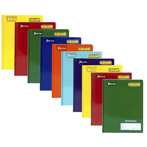 Cuaderno Cosido Profesional Raya Norma Color 360 Paquete Con 10
