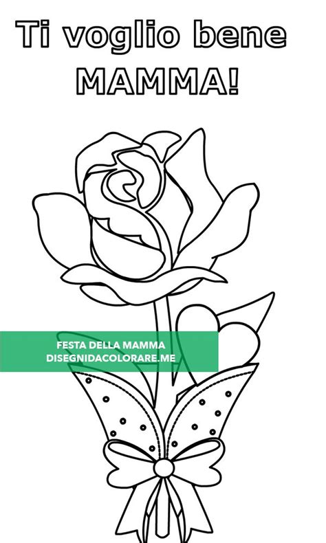 Disegno Rosa Per La Festa Della Mamma Disegni Da Colorare