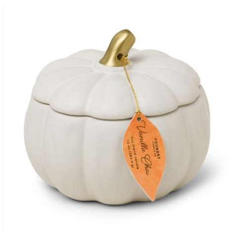 Foundry Candle Co 10 Oz Vanilla Chai Scented Pumpkin Jar Candle Fall Collection 10 Oz Kroger