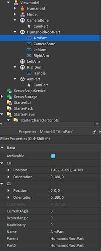 Motor6d Offset Not Working Correctly Scripting Support Developer Forum Roblox