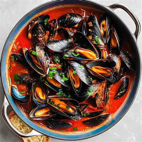 Irresistible Chilli Mussels In Spicy Tomato Broth