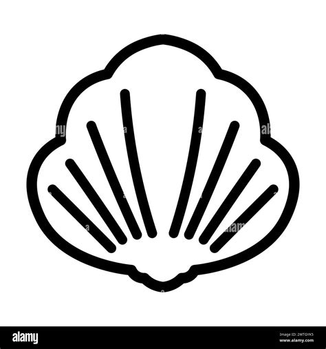 Black Vector Shell Icon On White Background Stock Vector Image And Art Alamy