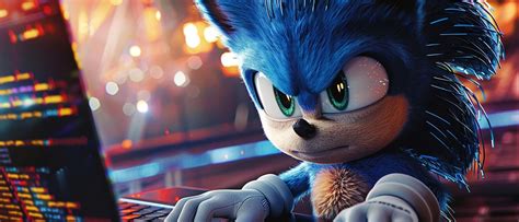 Sonic The Hedgehog Coding In Front Of A Laptop Premium Ai Generated Image