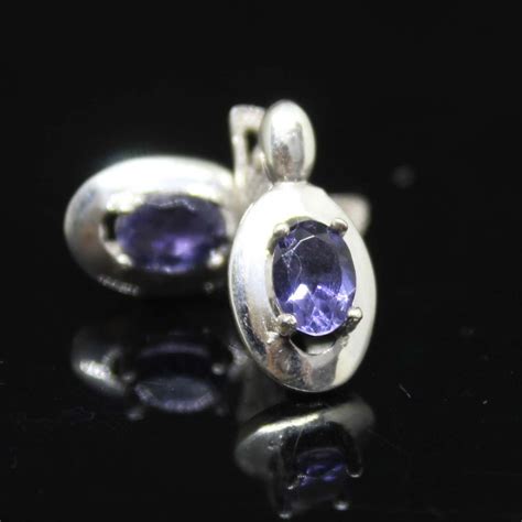 Roman Art Handmade Designer İolite Earrings 925k Solid Sterling