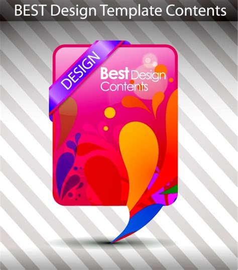 Decorative Background Modern Flat Colorful Speech Bubble Shape Vectors