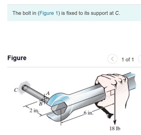 Solved The Bolt In Figure 1 Is Fixed To Its Support At C