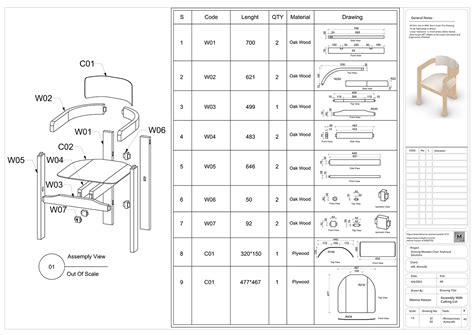 Technical Furniture Drawings 3 Images Behance
